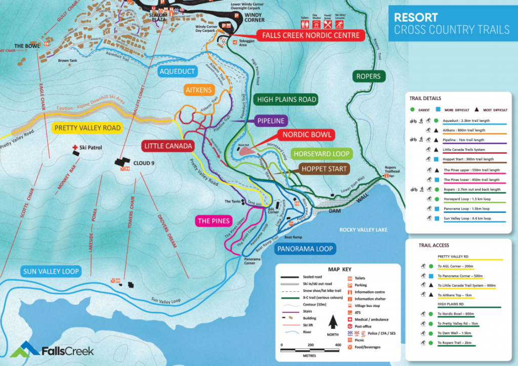 Cross Country Maps - Falls Creek Alpine Resort